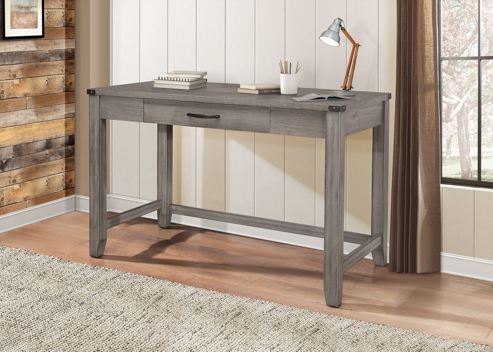 Austin Computer Desk - Grey - Arrow Furniture