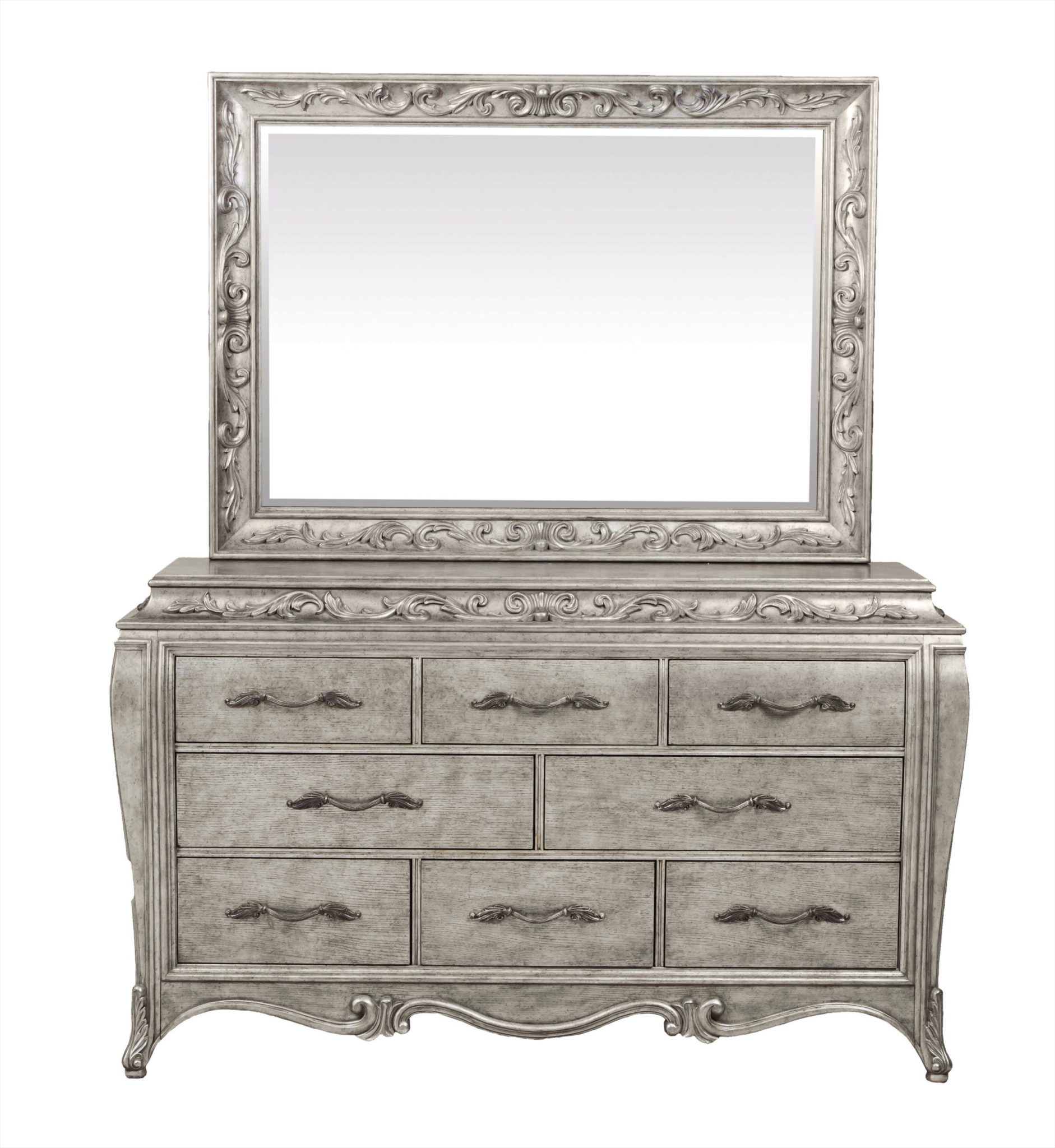 Traditional Aged Silver Bedroom - Arrow Furniture