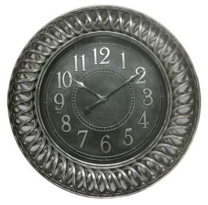 Antique Silver Wall Clock - Arrow Furniture