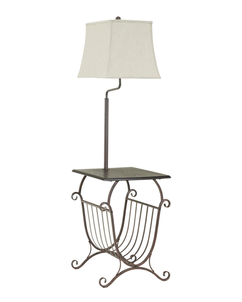 Vintage Lamp, End Table, Magazine Rack Combo - Arrow Furniture