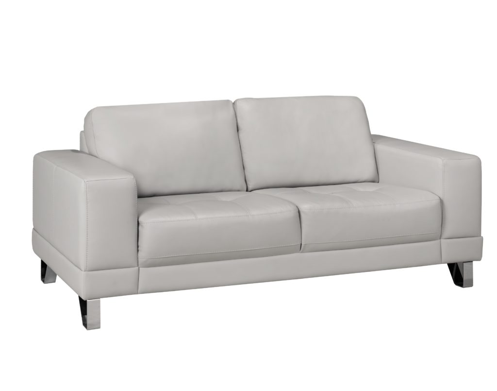 MODERN LIGHT GREY LEATHER MATCH LIVING ROOM - Arrow Furniture