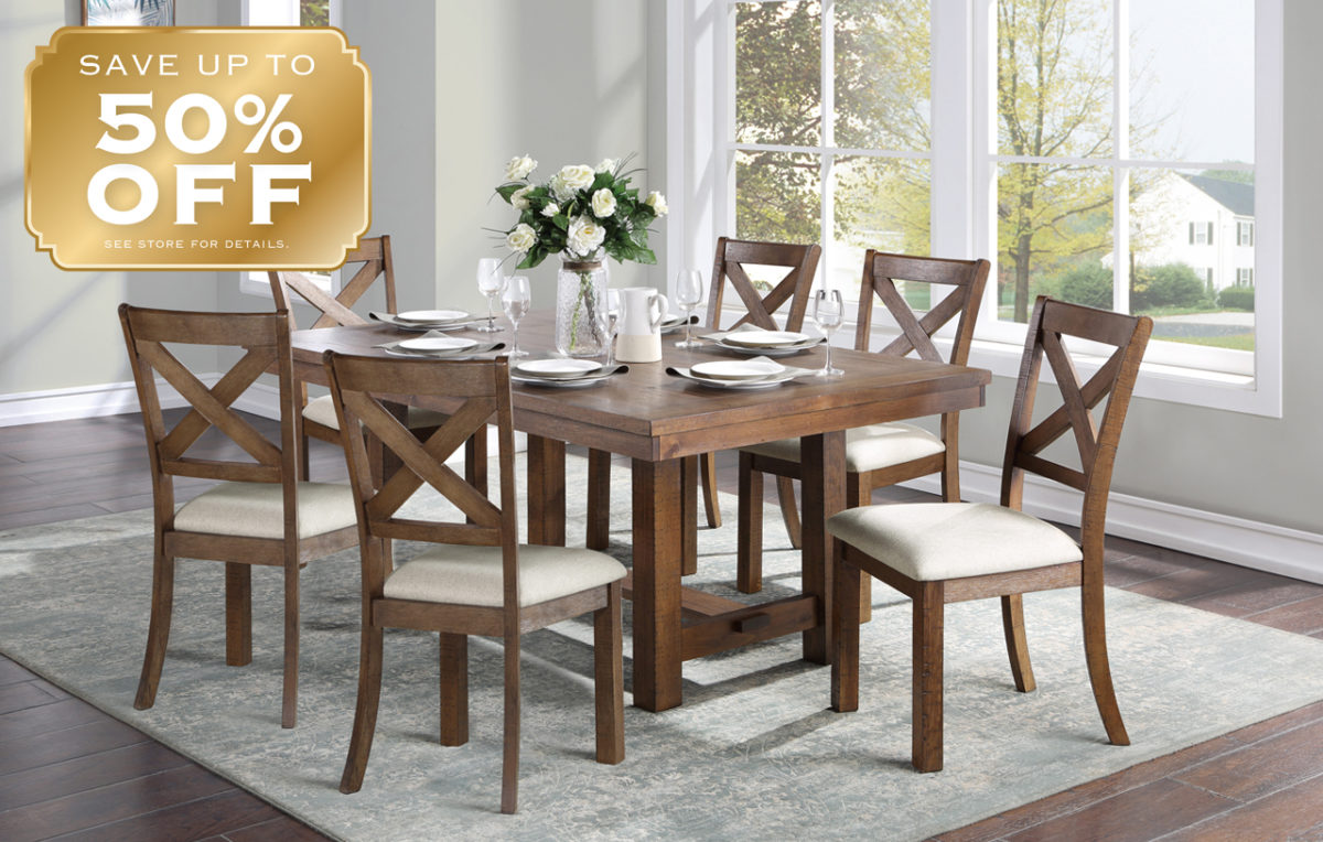 Moore Dining Room - Brown Oak - Arrow Furniture