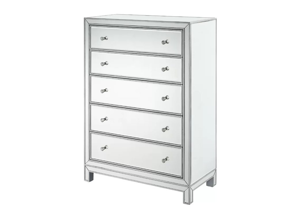 Contemporary Mirrored Chest - Arrow Furniture