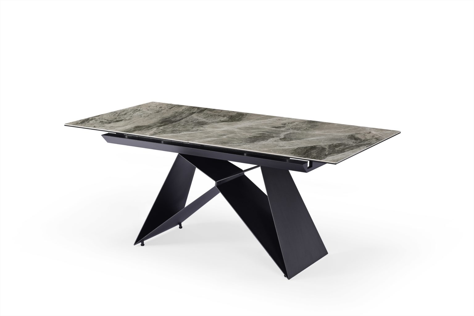 Echo Dining Table - Grey Ceramic and Glass - Arrow Furniture