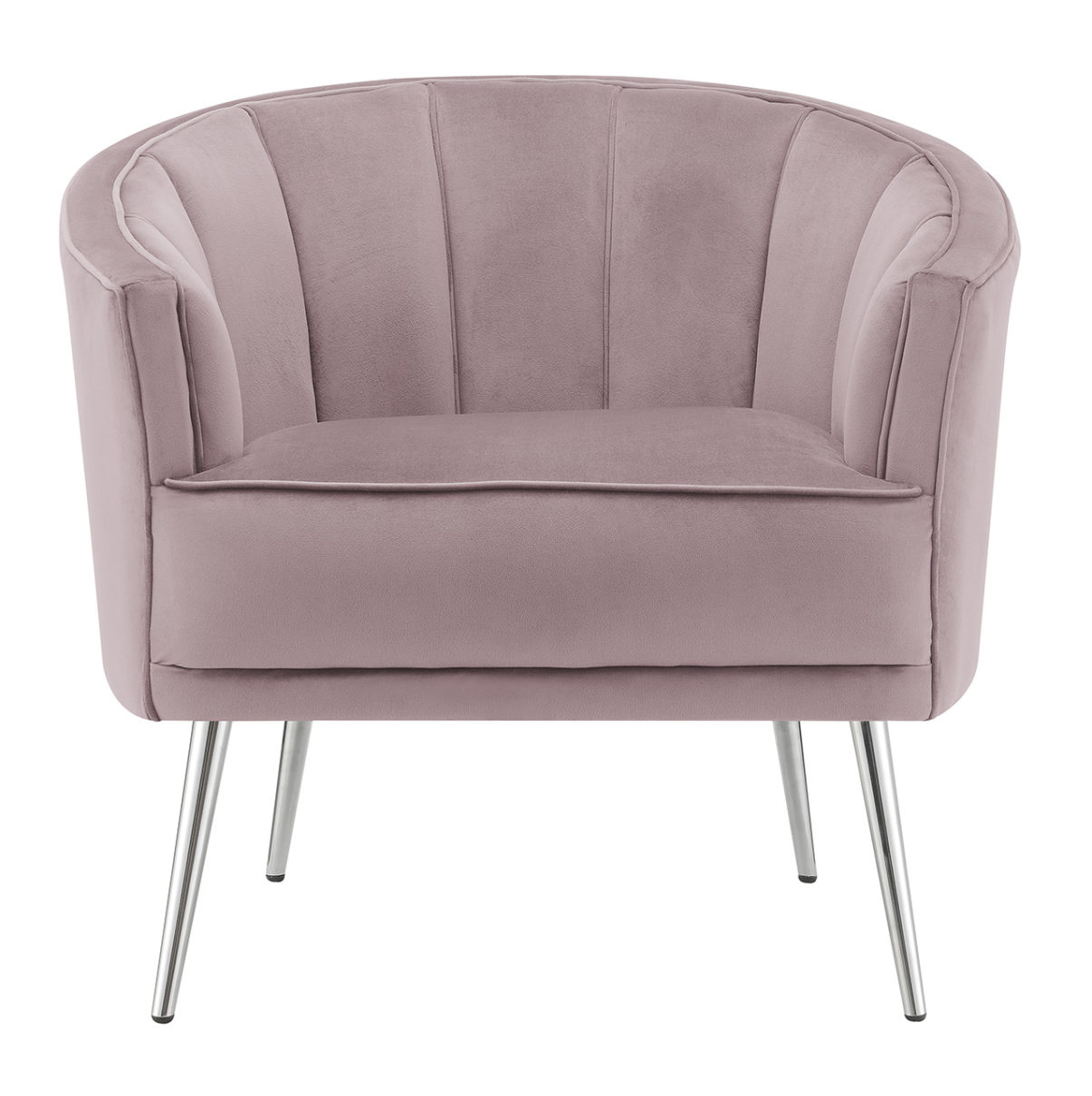 Modern Vertically Tufted Pink Accent Chair - Arrow Furniture