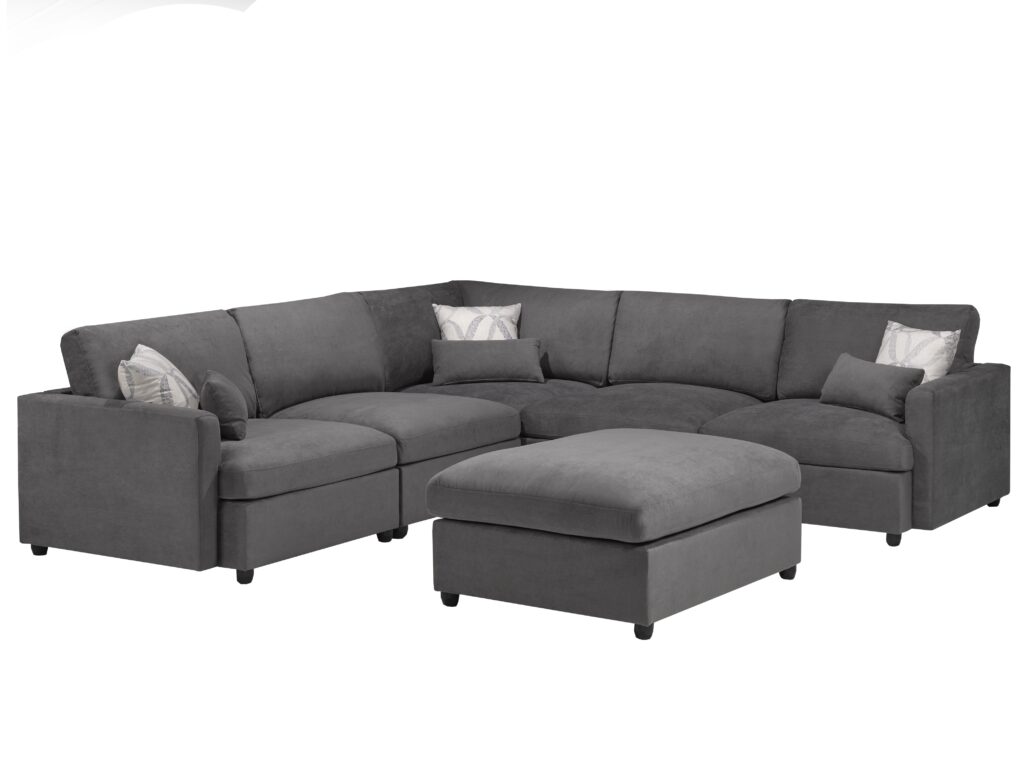 Contemporary Grey Modular Sectional - Arrow Furniture