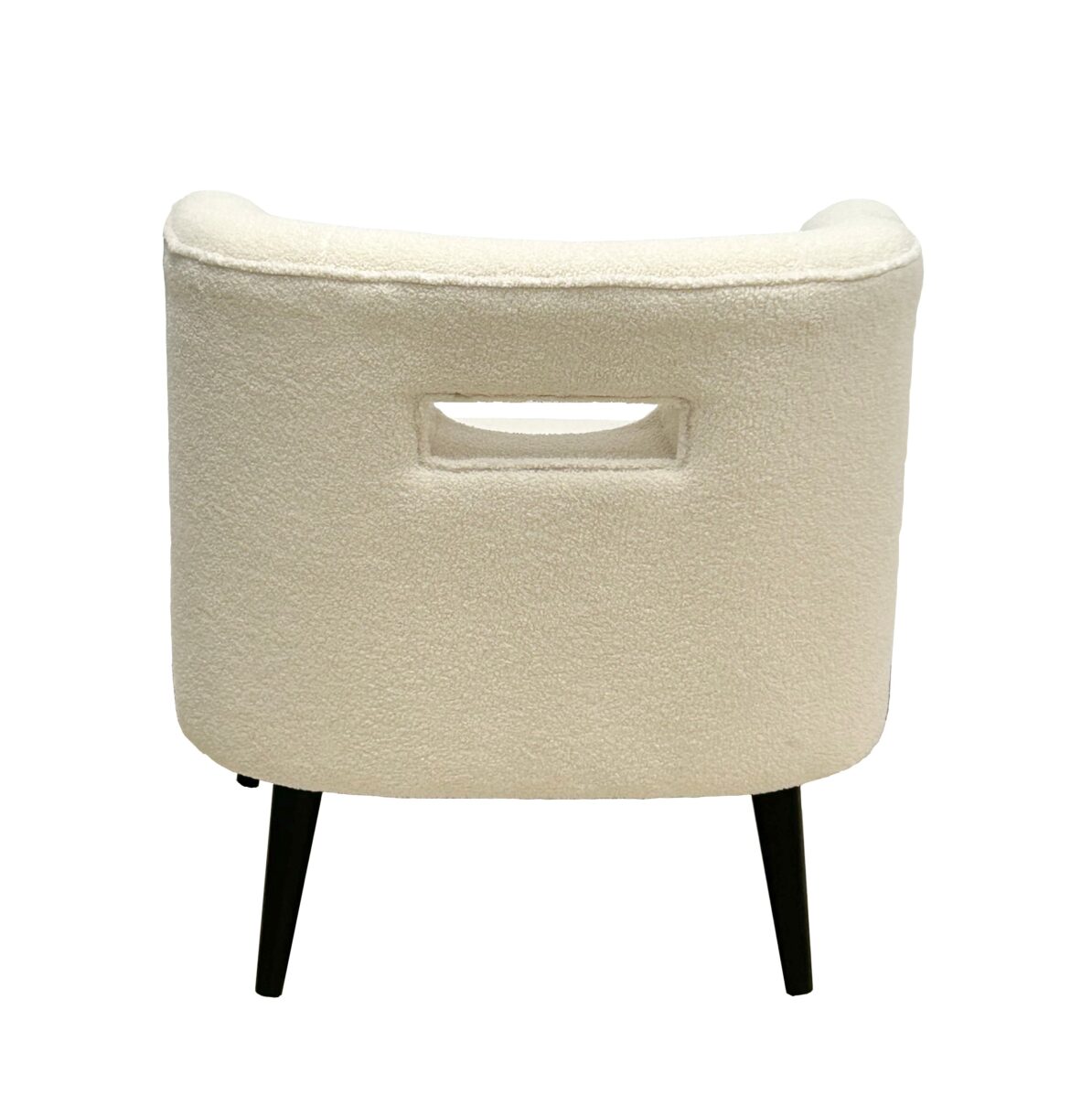 Modern Handlebar White Accent Chair - Arrow Furniture