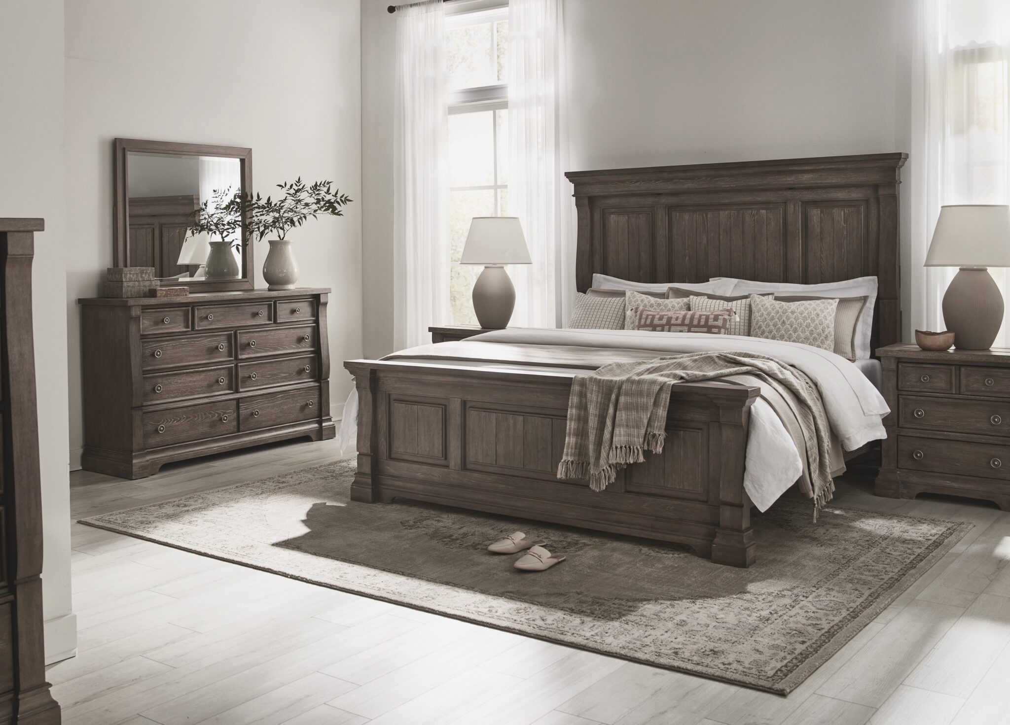 Rustic Weathered Grey Bedroom - Arrow Furniture