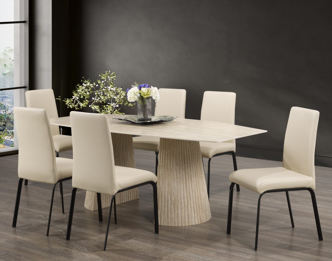 7 Pc Package: Dining Table and 6 Side Chairs - Arrow Furniture